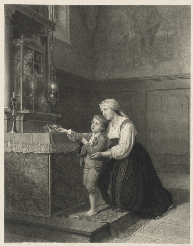 Blind Child in Church Dusseldorf, Germany - Digital Commonwealth