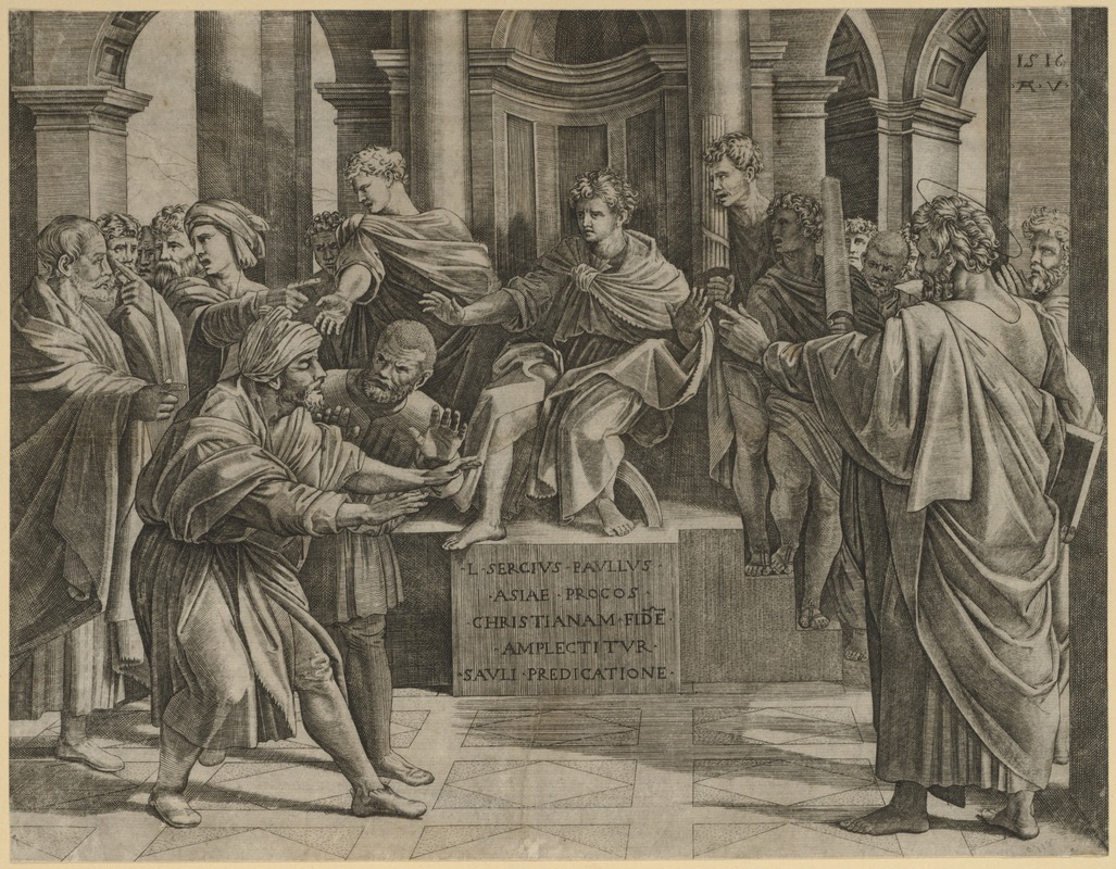 Elymas the Sorcerer Struck with Blindness - Digital Commonwealth