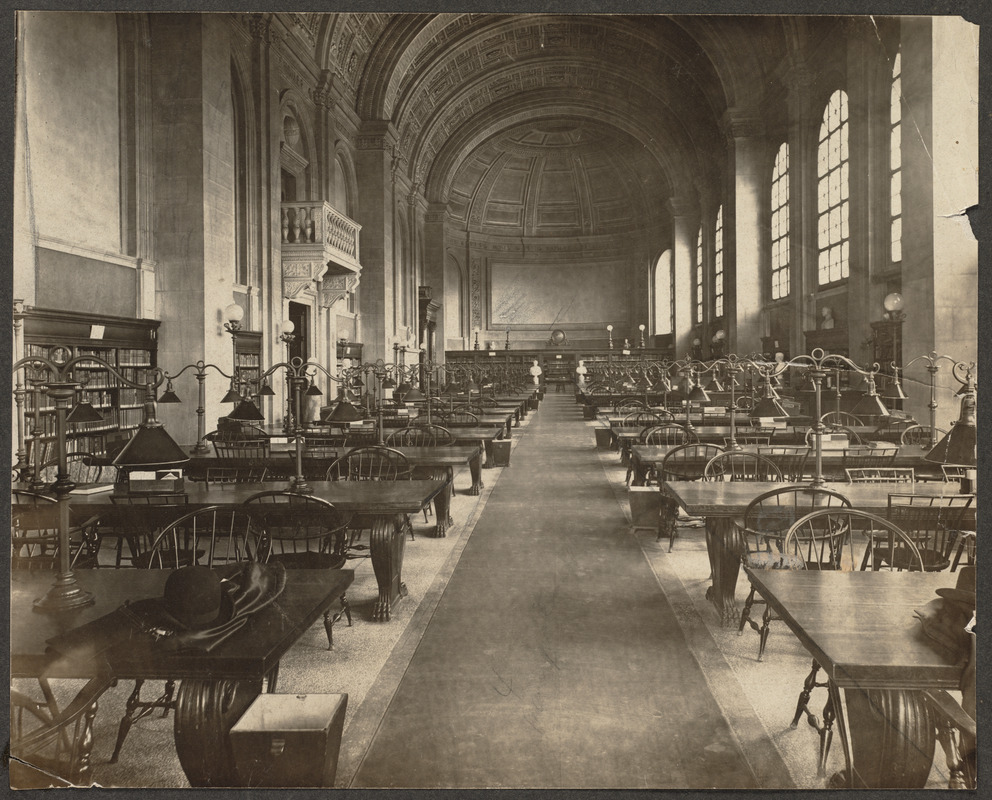 Boston Public Library, Copley Square. Bates Hall. Interior - Digital ...