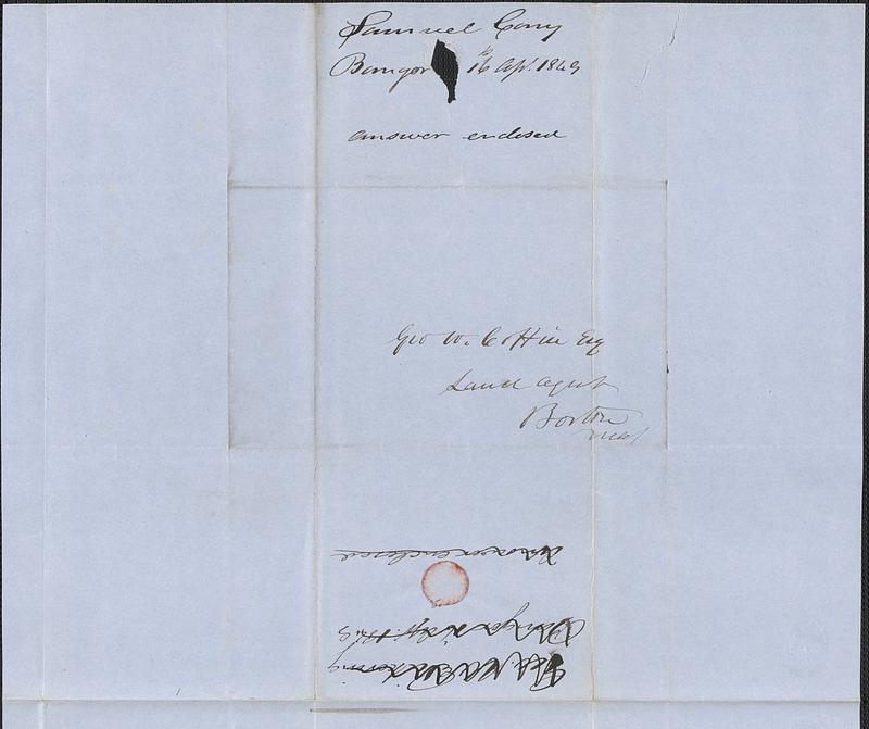 Samuel Cony to George Coffin, 16 April 1849 - Digital Commonwealth