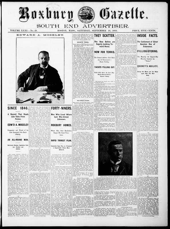Roxbury Gazette and South End Advertiser, September 16, 1893 - Digital ...