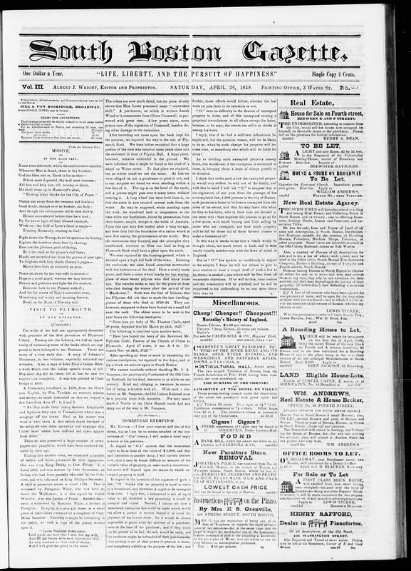 South Boston Gazette, April 28, 1849 - Digital Commonwealth