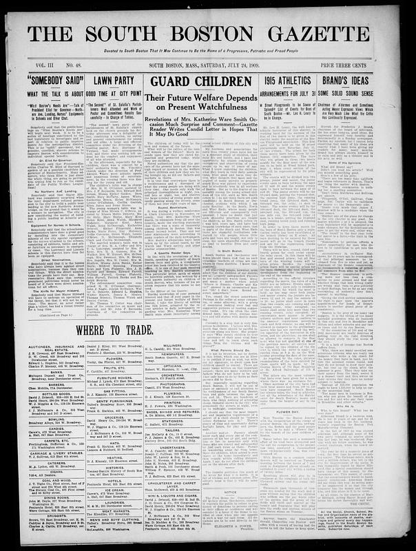 South Boston Gazette, July 24, 1909 - Digital Commonwealth