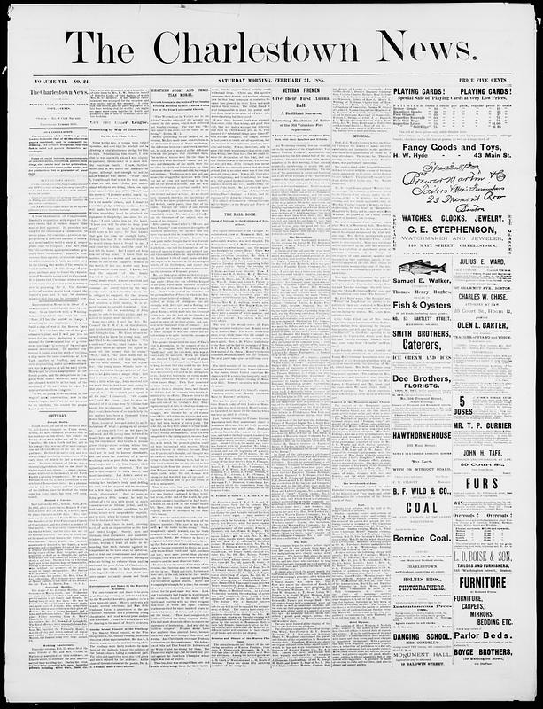 The Charlestown News. February 21, 1885 - Digital Commonwealth