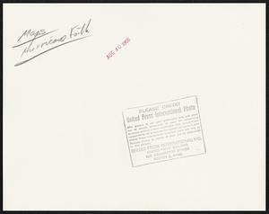 This UPI news map shows the course of Hurricane Faith at midday 8/29 ...