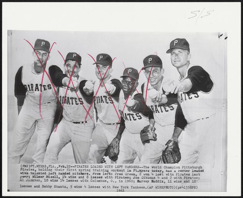 Pirates Loaded With Left Handers -- The World Champion Pittsburgh ...