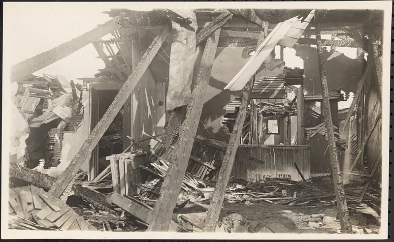 Interior, ruins of Irving House - Digital Commonwealth