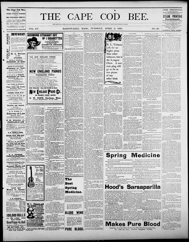 The Cape Cod Bee. April 02, 1895 - Digital Commonwealth