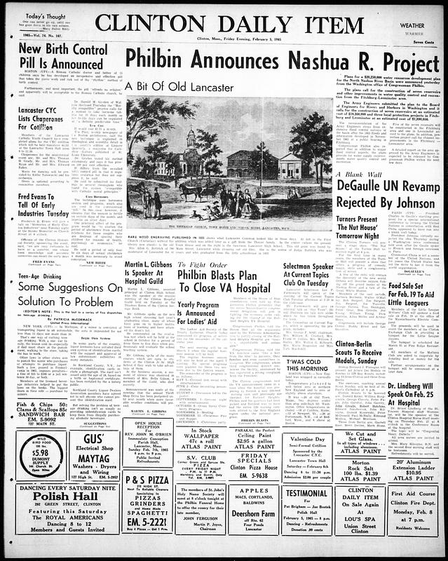 Clinton Daily Item. February 05, 1965 - Digital Commonwealth