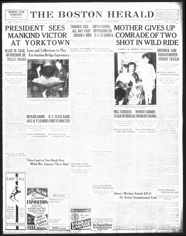 Boston Herald. October 20, 1931 - Digital Commonwealth