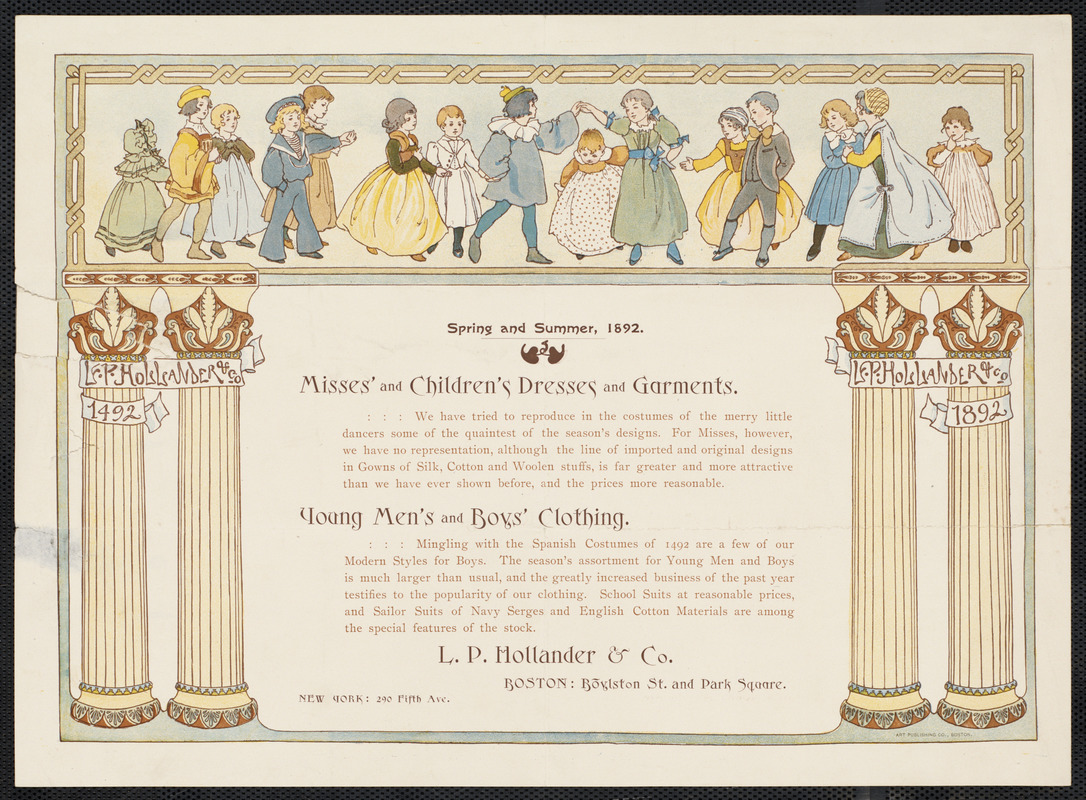 Spring and summer, 1892. L. P. Hollander & Co. - Digital Commonwealth
