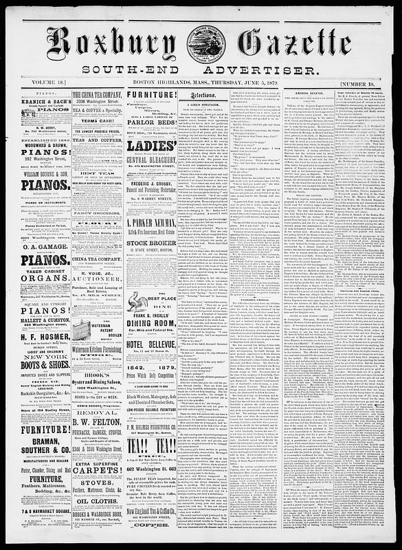 Roxbury Gazette and South End Advertiser, June 05, 1879 - Digital ...
