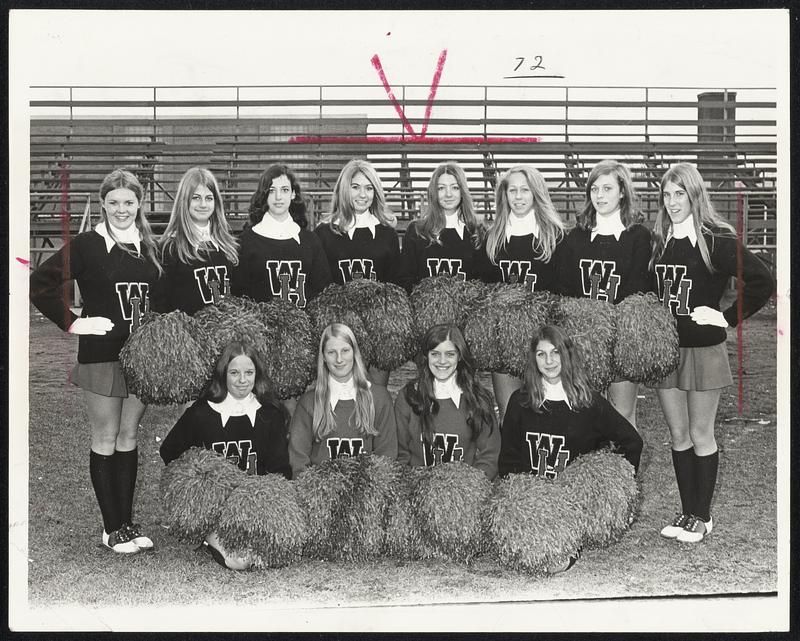 Whitman-Hanson Regional High School Cheerleaders. Front, Gail Kenerson ...