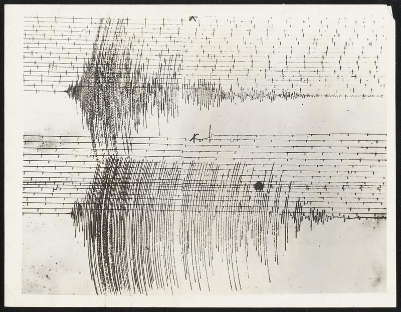 Seismograph Chart of California Earthquake -- This Seismograph Chart ...