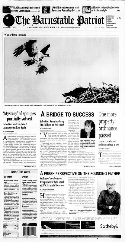 Barnstable Patriot. July 19, 2013 - Digital Commonwealth