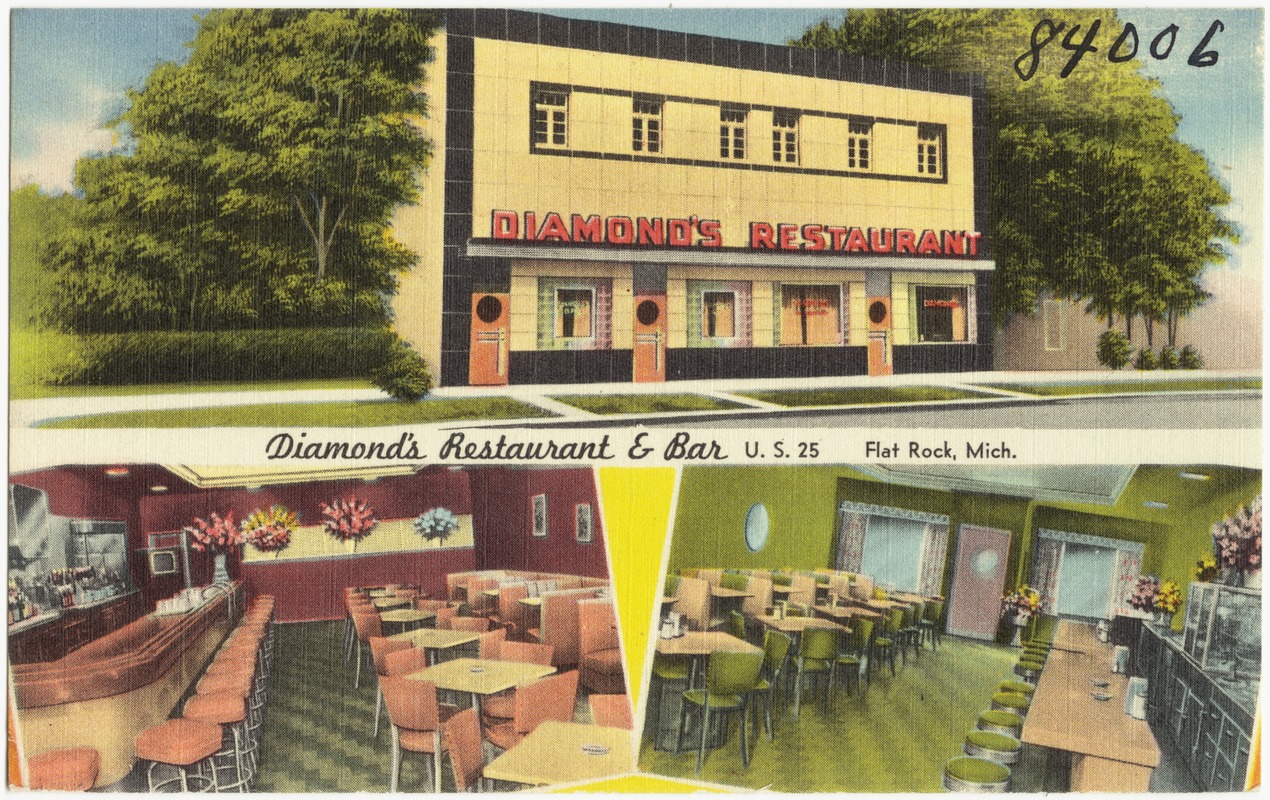Diamond's Restaurant & Bar, U. S. 25, Flat Rock, Mich. - Digital ...