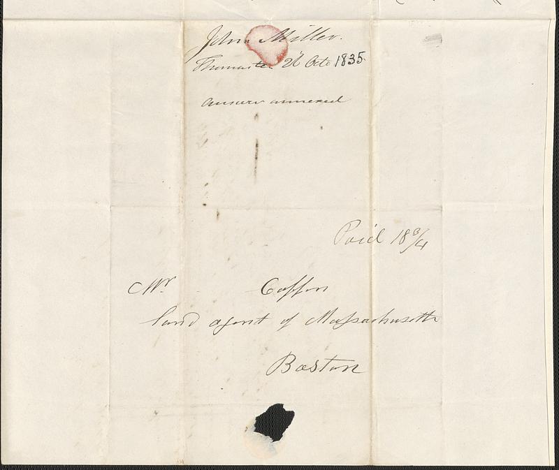 John Miller to George Coffin, 26 October 1835 - Digital Commonwealth