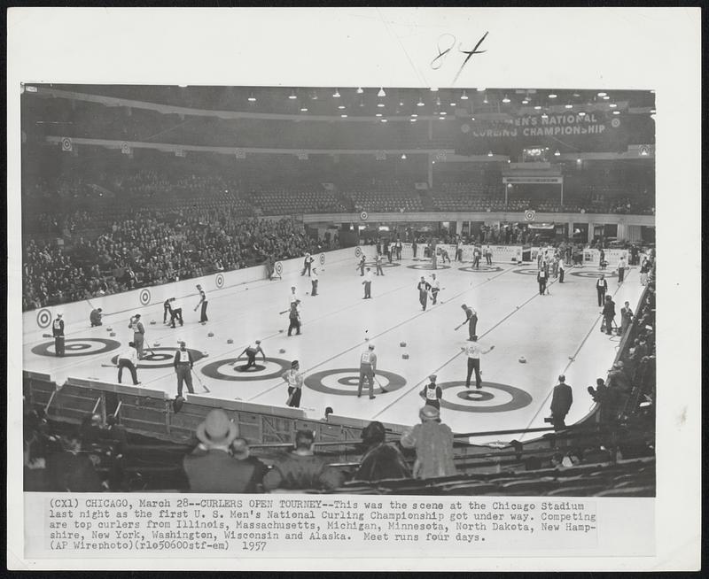 Curlers Open Tourney -- This was the scene at the Chicago Stadium last ...