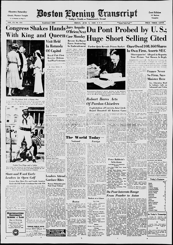 Boston Evening Transcript. June 09, 1939 - Digital Commonwealth