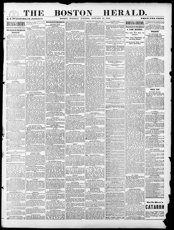 The Boston Herald. January 13, 1880 - Digital Commonwealth