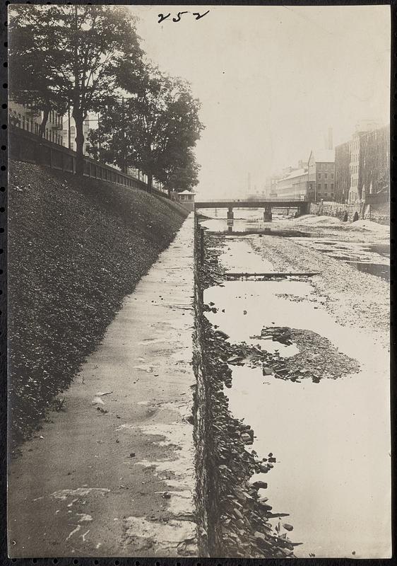 Canal wall opposite office - finished - Digital Commonwealth