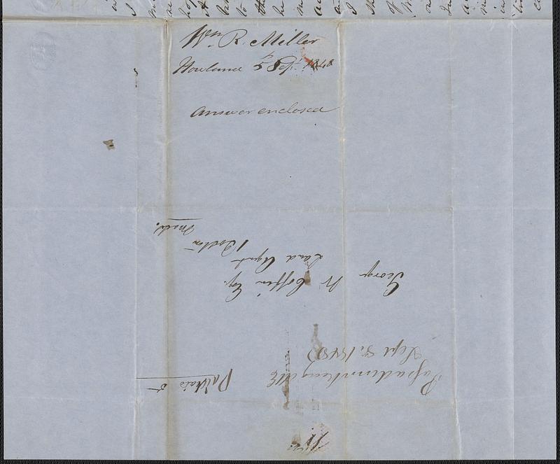 William R. Miller to George Coffin, 5 September 1848 - Digital Commonwealth