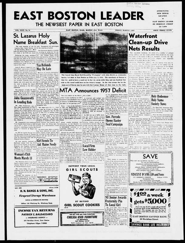East Boston Leader, March 07, 1958 - Digital Commonwealth
