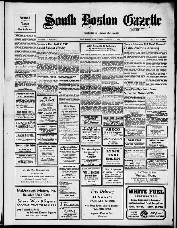 South Boston Gazette, December 12, 1947 - Digital Commonwealth