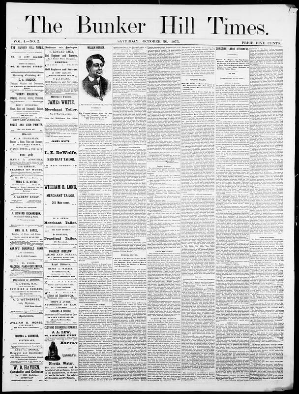 The Bunker Hill Times. October 30, 1875 - Digital Commonwealth
