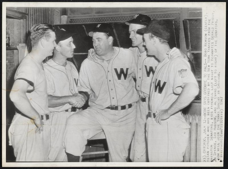 Chicago – Bobo Says Goodbye To Pals – Bobo Newsom (center) veteran ...