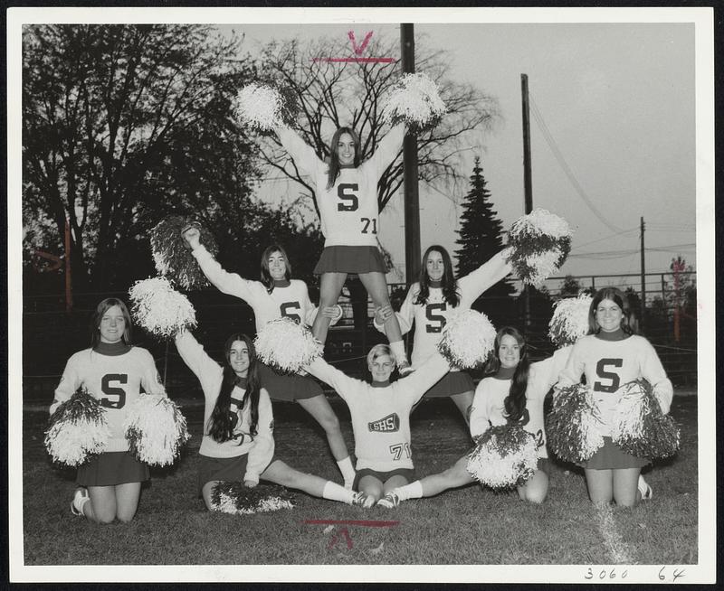 Keeping in Shape are Spaulding High cheerleaders Susan Lachance, LuAnn ...