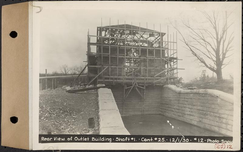 Contract No. 25,Superstructure, Wachusett Outlet Works Building, Shaft ...