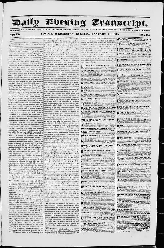 Daily Evening Transcript. January 03, 1838 - Digital Commonwealth
