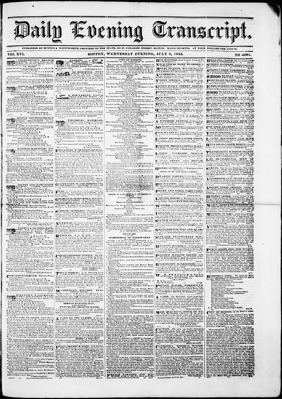 Daily Evening Transcript - Digital Commonwealth