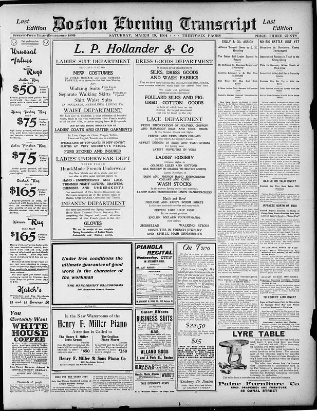 Boston Evening Transcript. March 19, 1904 - Digital Commonwealth