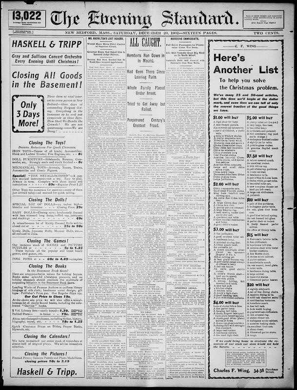Evening Standard. December 20, 1902 - Digital Commonwealth