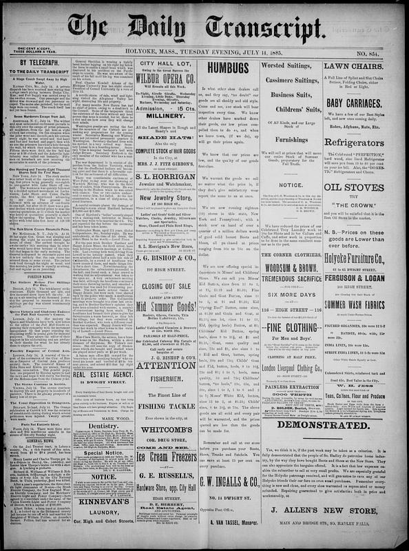 The Daily Transcript. July 14, 1885 - Digital Commonwealth