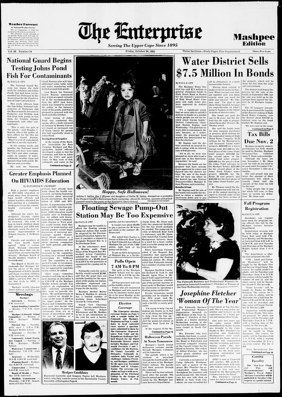 The Mashpee Enterprise. October 30, 1992 - Digital Commonwealth