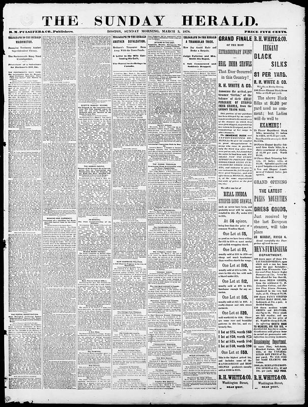 The Boston Herald. March 03, 1878 - Digital Commonwealth