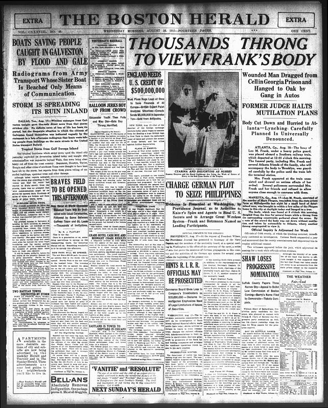 The Boston Herald. August 18, 1915 - Digital Commonwealth