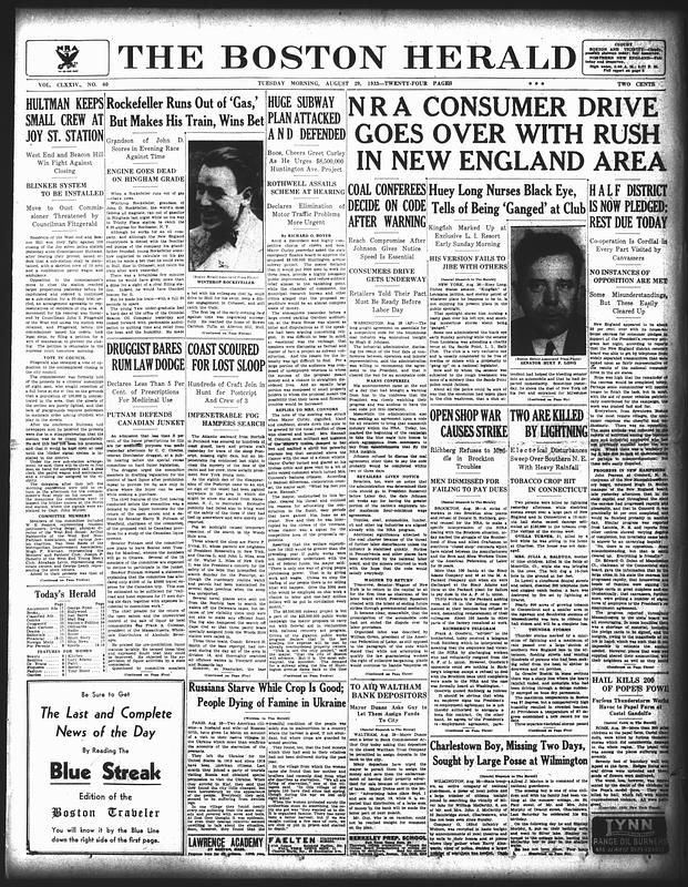 Boston Herald. August 29, 1933 - Digital Commonwealth