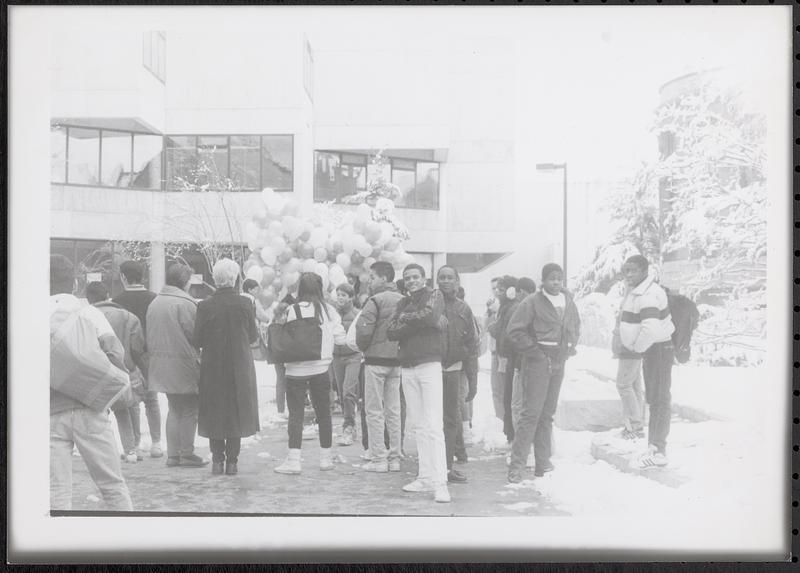 Group of people standing outside CRLS for a special event - Digital ...