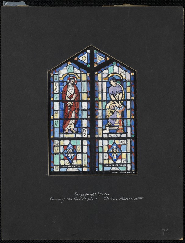 Design for aisle window, Church of the Good Shepherd, Dedham ...