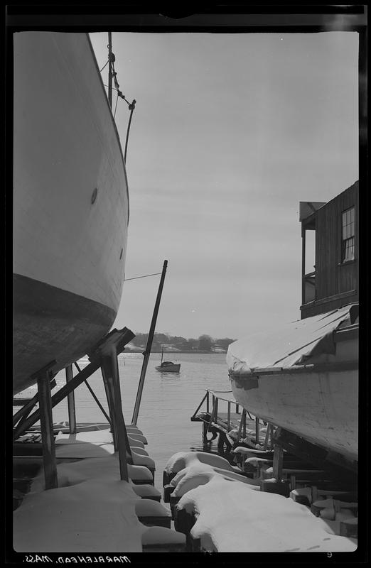 Marblehead, boatyards (vertical) - Digital Commonwealth