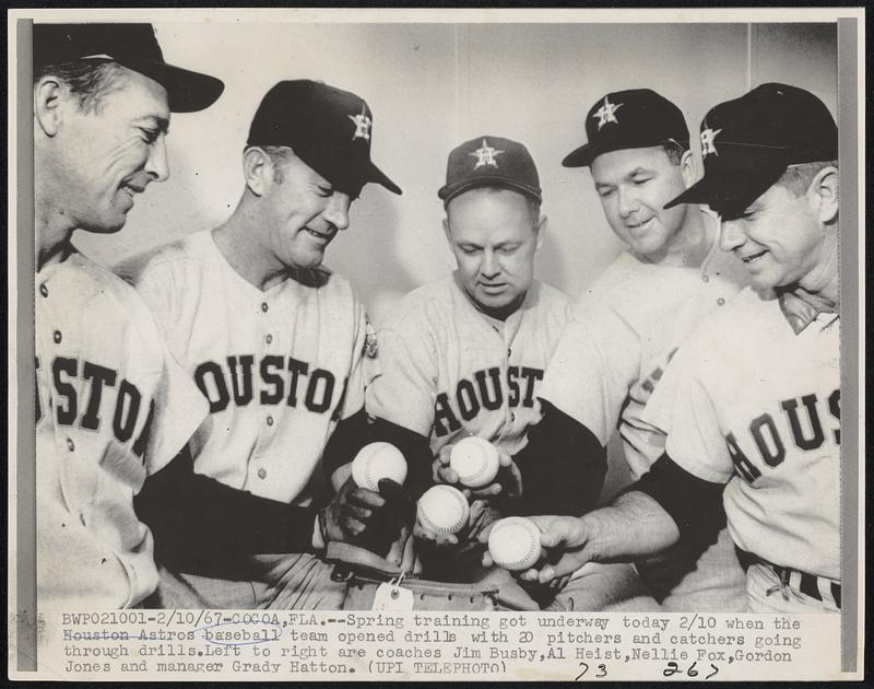 Spring training got underway today 2/10 when the Houston Astros ...