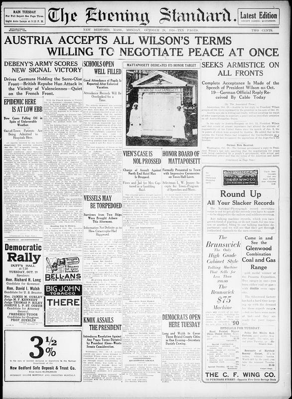 Evening Standard. October 28, 1918 - Digital Commonwealth