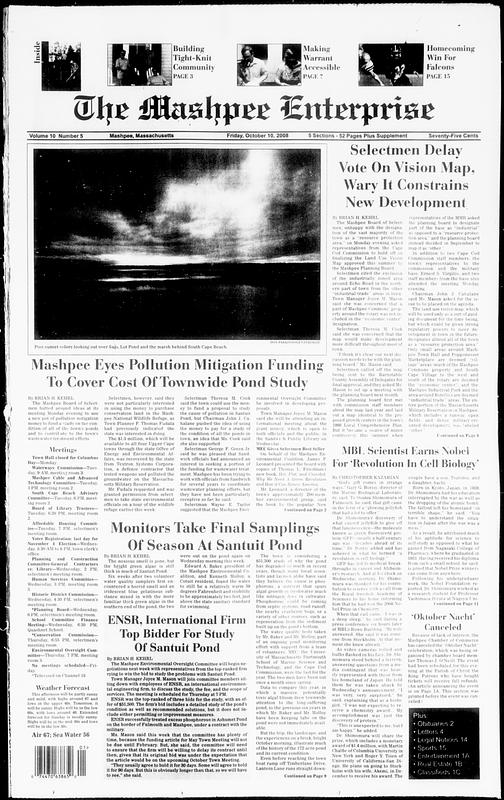 The Mashpee Enterprise. October 10, 2008 - Digital Commonwealth