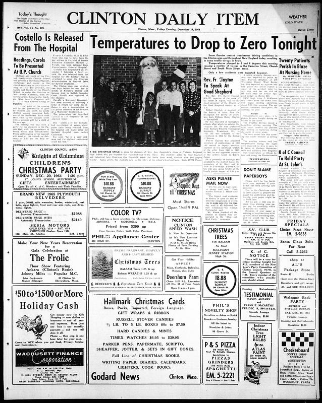 Clinton Daily Item. December 18, 1964 - Digital Commonwealth