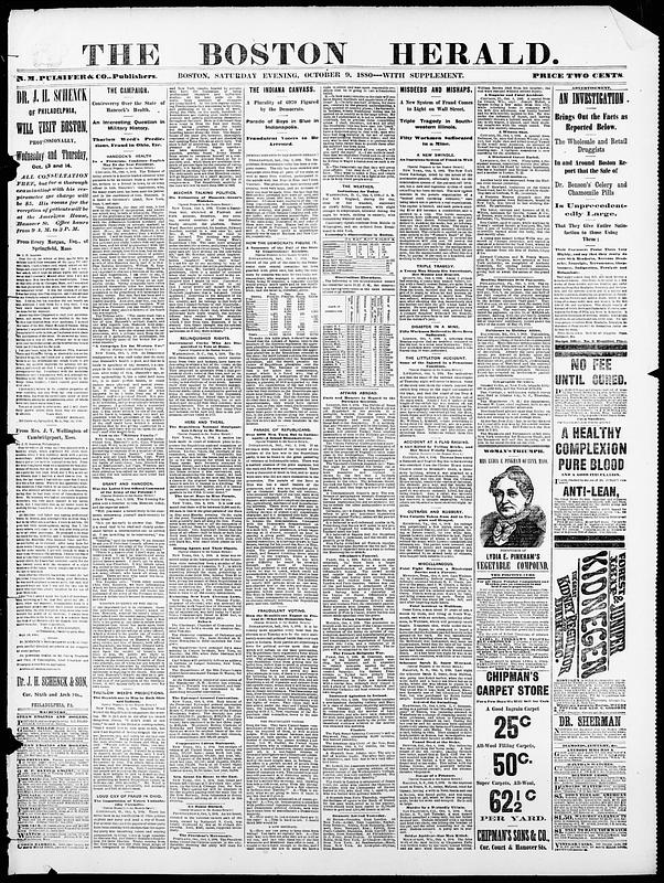 The Boston Herald. October 09, 1880 - Digital Commonwealth