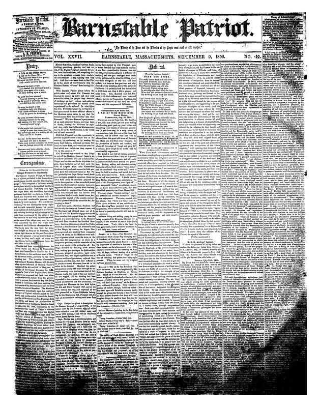 Barnstable Patriot. September 09, 1856 - Digital Commonwealth